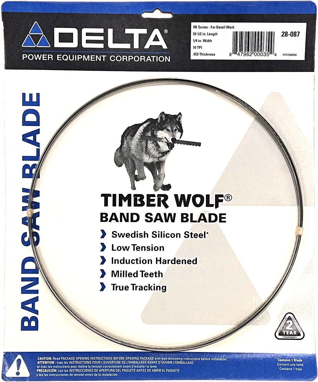 28-087 | Timber Wolf® Band Saw Blade: 93 1/2 in. x 1/4 in. x 10 TPI ...